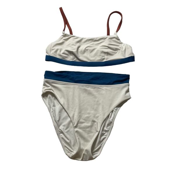 Madewell | Swim | Madewell Bikini Top And Bottom Colorblock Swimsuit ...